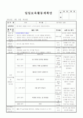 만3세 평가인증 일지 2012년 1월 5일 목요일-1페이지