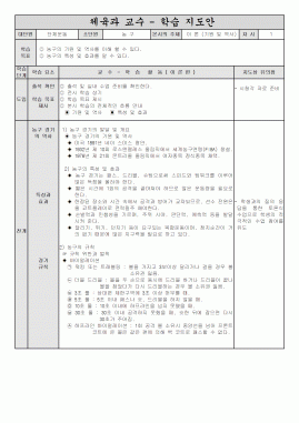 농구 종합 수업과정안, 학습지도안-1페이지