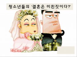 청소년들의 결혼에 대한 인식과 이에 대한 대책방안-1페이지