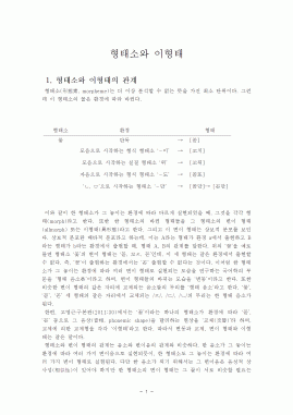 형태소와 이형태-1페이지