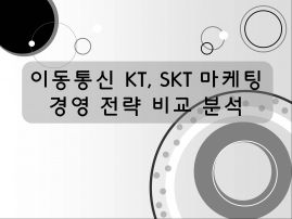 이동통신 KT, SKT 마케팅 경영 전략 비교 분석-1페이지