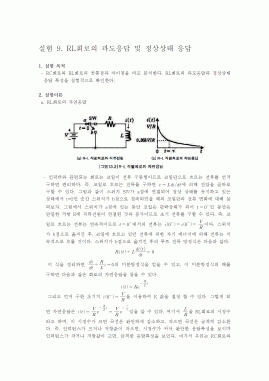 기초회로실험 예비 리포트 RL회로 과도응답 정상상태응답-1페이지