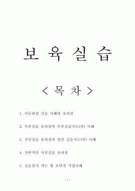 보육실습일지,실습지도사례-1페이지