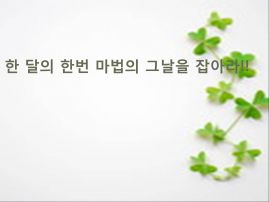 생리대 화이트 마케팅사례분석 - 한 달의 한번 마법의 그날을 잡아라!!-1페이지