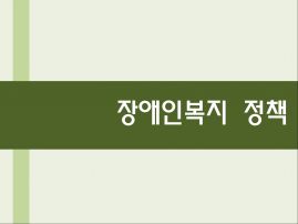 [우수레포트][장애인복지 정책] 장애인의 개념, 장애인복지 정책의 역사, 정애인복지 정책 분석, 장애인복지정책 현황, 문제점 및 장애인복지 정책 개선방안-1페이지