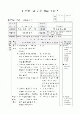 6학년) <수학과 교수-학습 과정안 ((1/9)차시) 문제 해결 학습 모형> 6. 비율그래프 - 띠 그래프 알기-1페이지