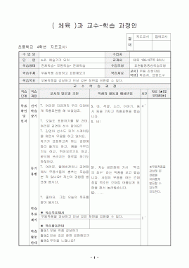 4학년) <체육과 교수-학습 과정안 (체육 126~127쪽 6차시) 표현활동중심학습모형> 4-2. 예술가가 되어 - 무용작품을 감상하고 표현하기-1페이지