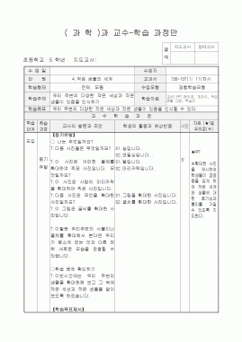 5학년) <(과학)과 교수-학습 과정안 (136~137(1/ 11)차시) 경험학습모형> 4. 작은 생물의 세계 - 우리 주변의 다양한 작은 세상과 작은 생물이 있음을 인식하기-1페이지