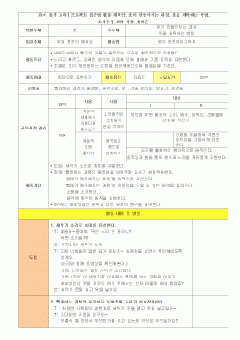 [유아 동작 교육] 프로젝트 접근법 활동 계획안, 옷이 만들어지는 과정, 옷을 세탁하는 방법, 모의수업 교육 활동 계획안-1페이지