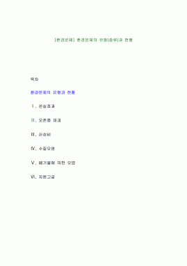 [환경문제] 환경문제의 유형(종류)과 현황-1페이지