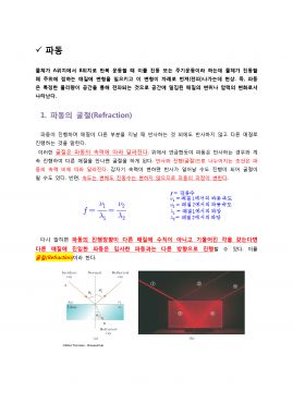 파동굴절,산란,회절레포트-1페이지