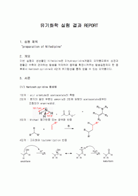 (결과) Nifedipine 합성 - preparation of Nifedipine-1페이지