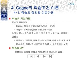 Gagne의 학습조건 이론-1페이지