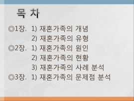 재혼가족의 개념과 문제점 (재혼 사회 현대사회 가족 현대 가정 재혼 이혼 결혼 다문화 가정 사회학 문제점 사례)-1페이지