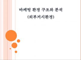 마케팅환경구조와분석-1페이지