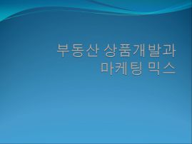 부동산_상품개발과_마케팅믹스-1페이지
