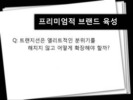 프리미엄적 브랜드 육성-1페이지