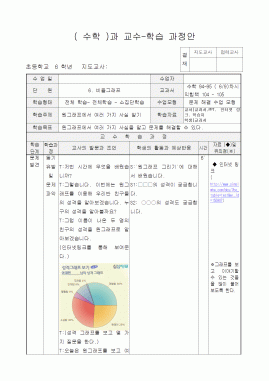 6)수학-6. 비율그래프 - 원 그래프에서 여러가지 사실 알기-1페이지