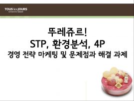 뚜레쥬르! STP, 환경분석, 4P 경영 전략 마케팅 및 문제점과 해결 과제-1페이지