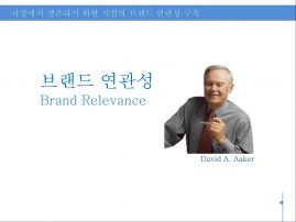 시장에서 생존하기 위한 기업의 브랜드 연관성 구축 - 브랜드 연관성 (Brand Relevance)-1페이지