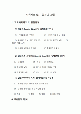 지역사회복지 실천의 과정-1페이지