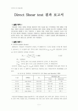 [지반조사 및 토질 시험]직접전단test 최종보고서-1페이지