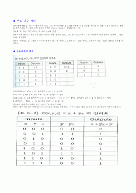 전기전자 -  부울 대수 개념-1페이지