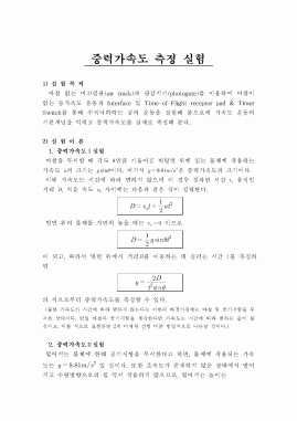 중력가속도 측정 실험-1페이지