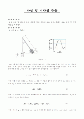 [자연과학] 탄성 및 비탄성 충돌-1페이지