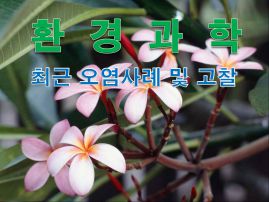 환경과학 - 최근 오염사례 및 고찰-1페이지