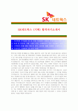 [ SK네트웍스 - 기획 ]합격 자기소개서,SK네트웍스기획자기소개서자소서,SK네트웍스기획자소서자기소개서,SK네트웍스기획자기소개서샘플,SK네트웍스기획자기소개서예문,자기소개서자소서,자기소개서 -1페이지