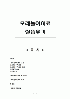 놀이치료 실습사례및 실습후기-모래놀이치료-1페이지