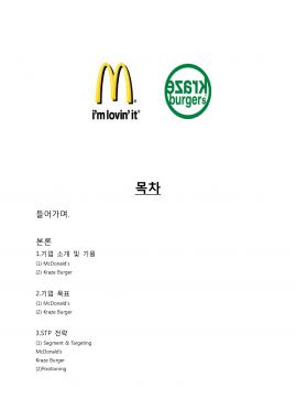 맥도날드(McDonald) vs 크라제버거(Kraze Burger) 마케팅전략 비교분석보고서-1페이지