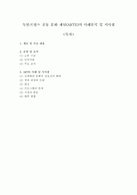 독일,프랑스 공동 문화 채널(ARTE)의 사례분석 및 시사점-1페이지