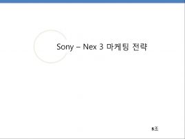 Sony – Nex 3 마케팅 전략-1페이지