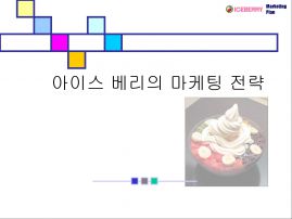 아이스 베리의 마케팅 전략 (Iceberry Marketing Plan)-1페이지