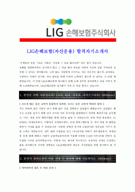 [ LIG손해보험 - 자산운용 ]합격 자기소개서[LIG손해보험 자기소개서][LIG손해보험 합격자기소개서][LIG손해보험 자기소개서샘플][LIG손해보험 자기소개서예문][자기소개서 작성법][자기소개서 예문]-1페이지