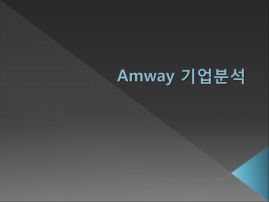 Amway(암웨이) 기업 경영분석 및 마케팅사례분석-1페이지