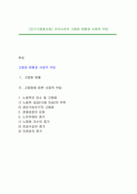 [인구고령화사회] 우리나라의 고령화 현황과 사회적 부담-1페이지