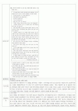 2012년도 국어 임용 문학 기출 분석 -1페이지