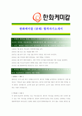 [ 한화케미칼- 공채 ]최종자기소개서 자소서, 한화케미칼 자기소개서 자소서, 한화케미칼 자기소개서 샘플, 한화케미칼 합격 자기소개서, 한화케미칼 자기소개서, 자기소개서, 기업 자기소개서, 자기소개서, 업종 자-1페이지