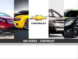 한국GM 쉐보레 (GM KOREA - CHEVROLET),SWOT,STP분석-1페이지