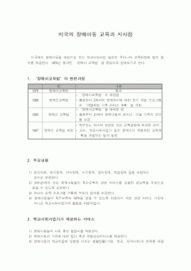 미국의 장애아동 교육과 시사점-1페이지