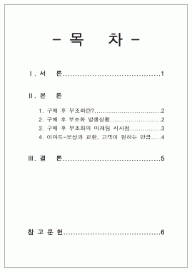 소비자행동론 - 구매 후 부조화-1페이지