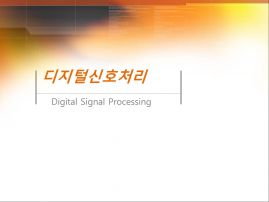 디지털 신호처리 (Digital Signal Processing)-1페이지