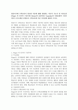 영유아기에 수학교육이 필요한 이유에 대해 설명하는 이론적 기초가 된 이론들인 - Piaget 의 인지적 구성주의/ Bruner의 표상이론/ Vygotsky의 사회문화적 구성주의 - 의 1)주요개념 2)영유아 수학교육에 미친 시사-1페이지