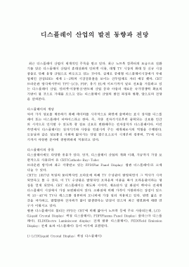 디스플레이 산업의 발전 동향과 전망-1페이지