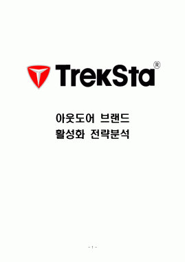 트렉스타 TREKSTA 기업분석및 마케팅전략분석-1페이지