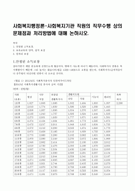 사회복지행정론-사회복지기관 직원 직무수행 상 문제와 해결방법-1페이지