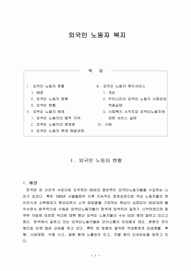 산업복지론 외국인 노동자 복지-1페이지